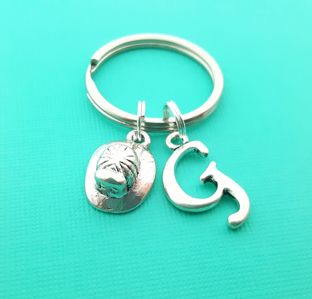 Fire Fighter Helmet Key Chain - Helmet Charm - Personalized Key Chain ...