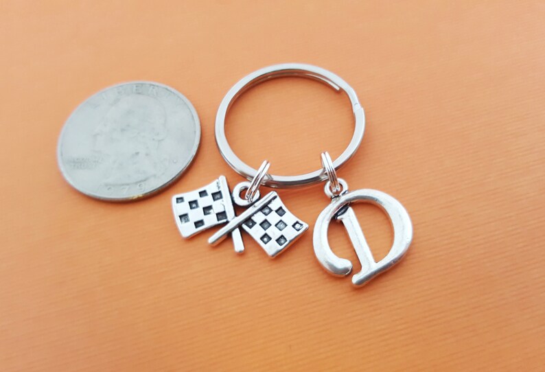 Checkered Flag Racing Keychain Personalized Keychain - Etsy