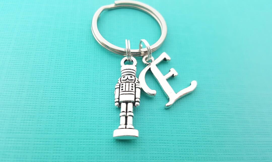 Nutcracker Keychain - Christmas Gift - Personalized Keychain - Initial ...