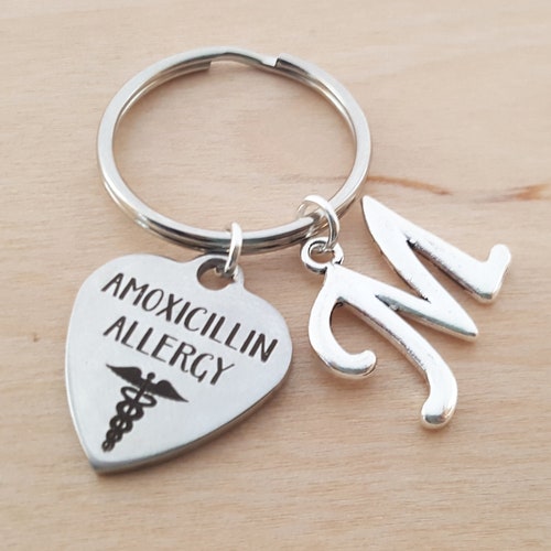 Medical Alert Cloisonné Keychain. Includes 8 Lines Custom | Etsy