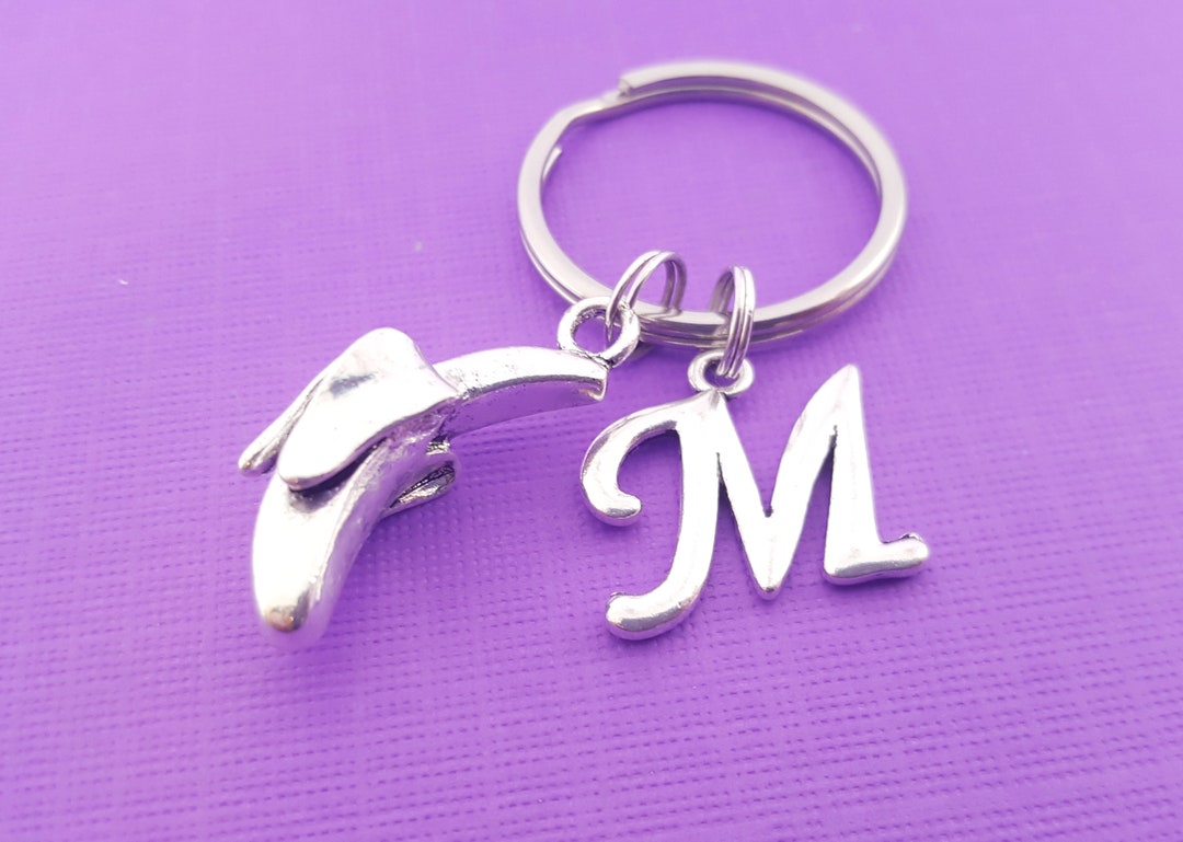 Banana Key Chain - Personalized Initial Keychain - Personalized Gift ...