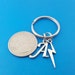 Lightning Bolt Key Chain - Personalized Initial Keychain - Personalized ...