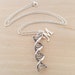 DNA Necklace - DNA Charm - DNA Strand Necklace - Biology - Personalized ...