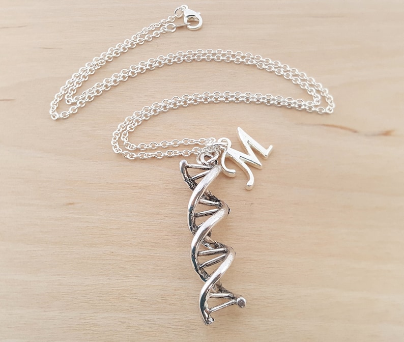 DNA Necklace - DNA Charm - DNA Strand Necklace - Biology - Personalized ...