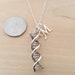 DNA Necklace - DNA Charm - DNA Strand Necklace - Biology - Personalized ...