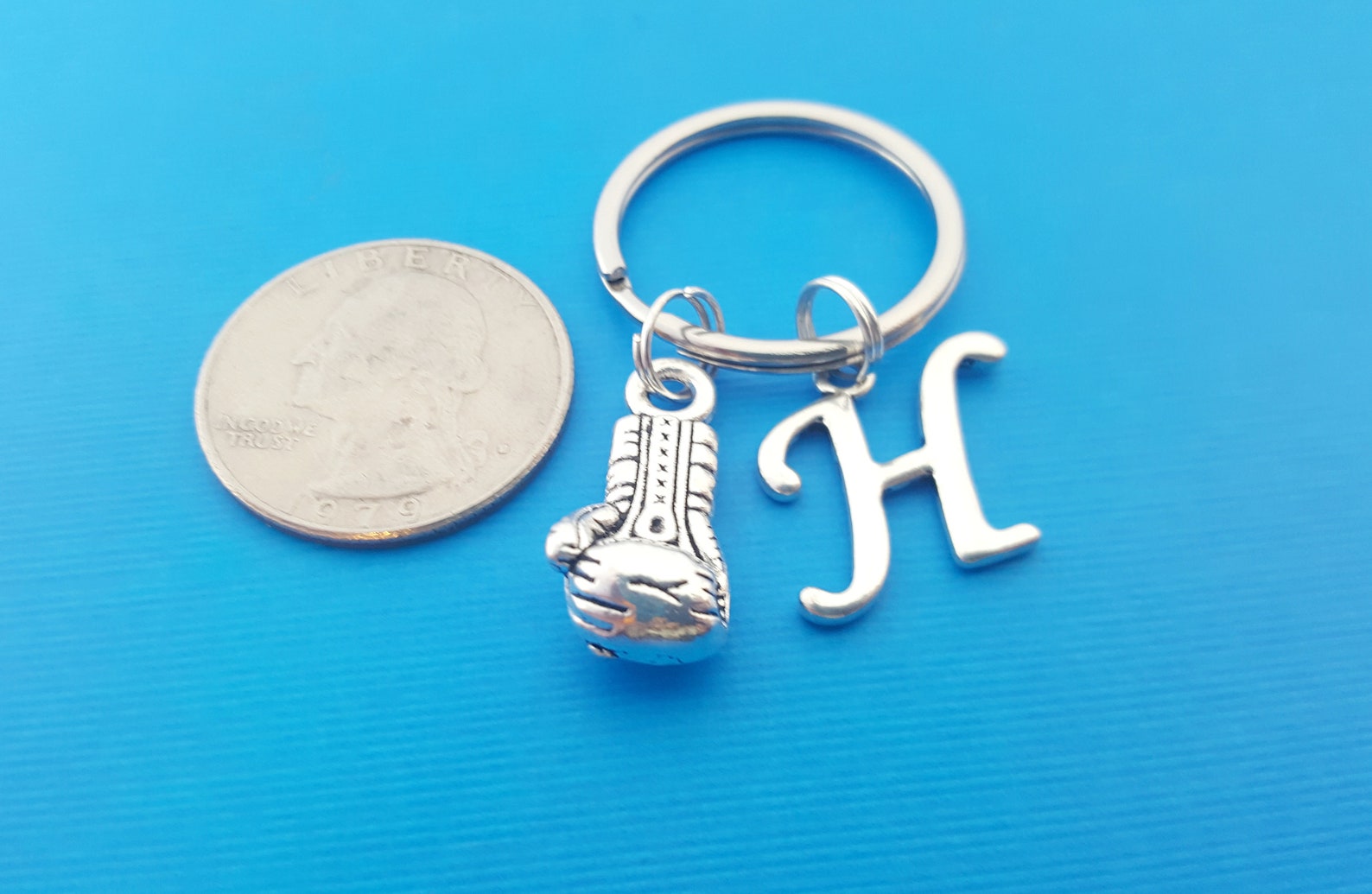 Boxing Glove Keychain - Personalized Key Chain - Initial Key Chain ...