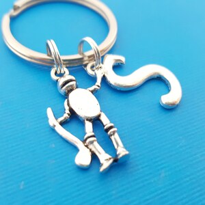 Tin Man Keychain - Personalized Initial Keychain - Personalized Gift ...