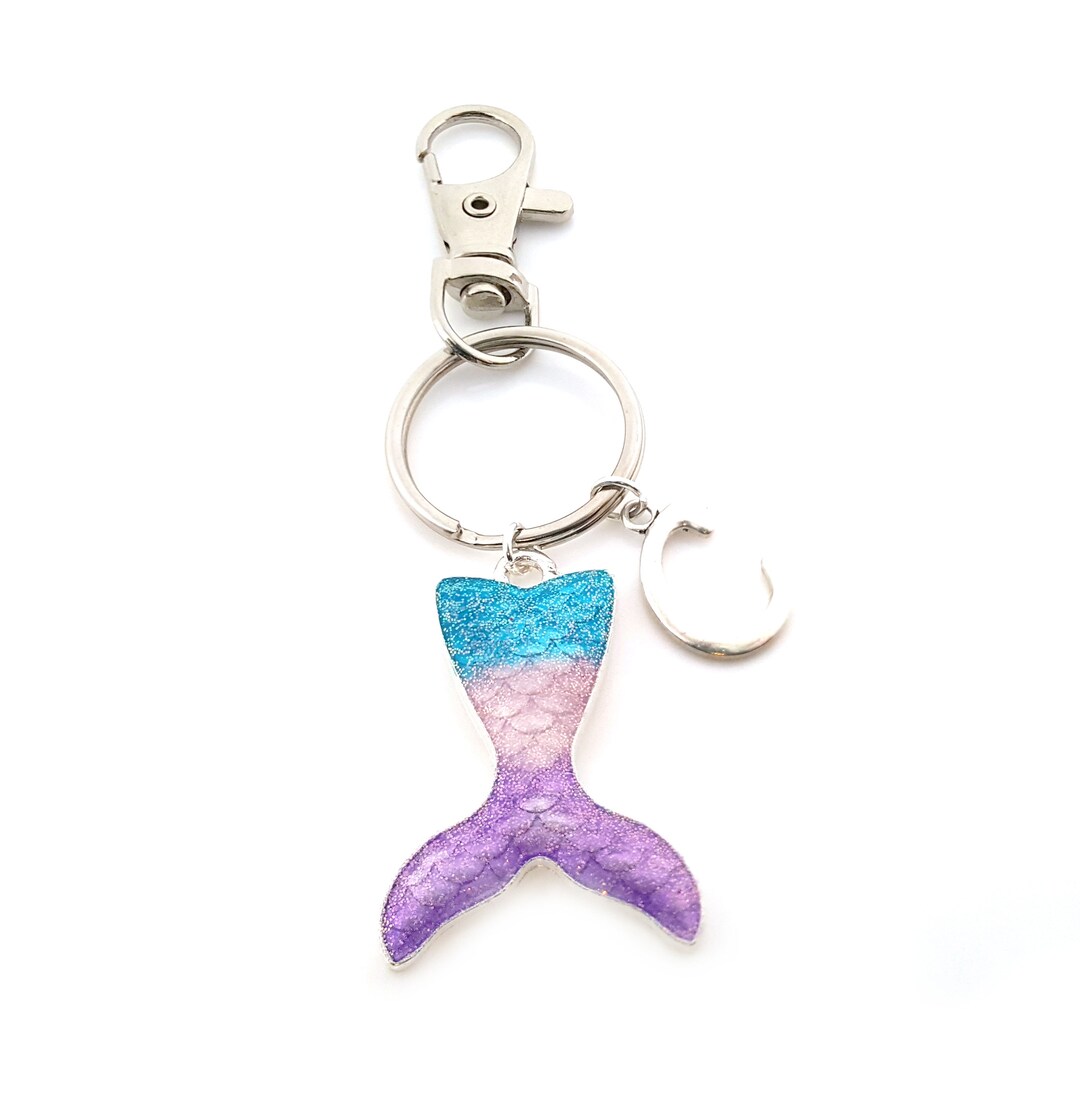 Mermaid Tail Key Chain Personalized Key Chain Custom Key - Etsy