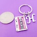 Cassette Tape Keychain Personalized Initial Key Chain Custom Key Chain ...