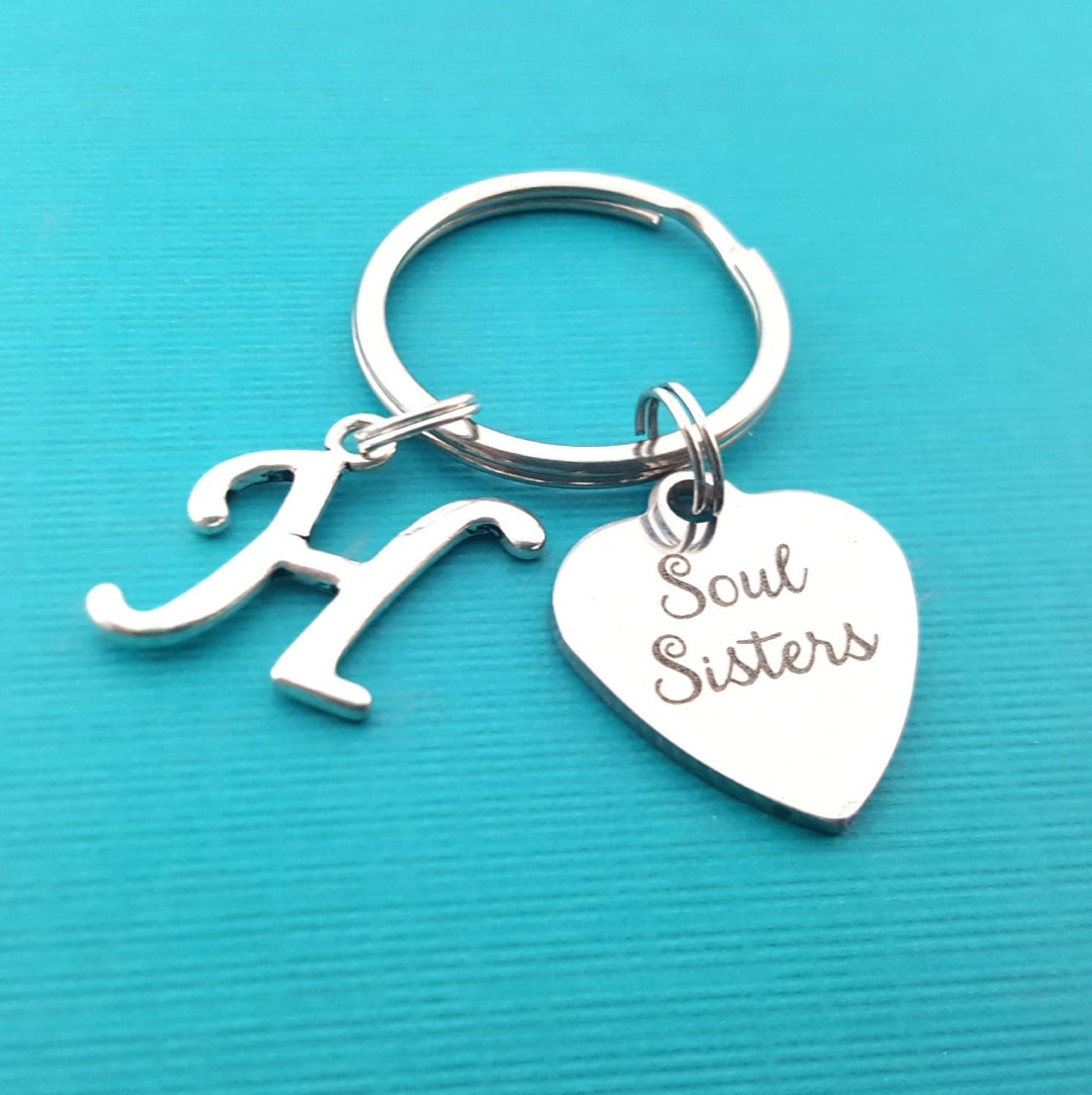 Soul Sisters Key Chain - Soul Sisters Keychain - Personalized Initial ...
