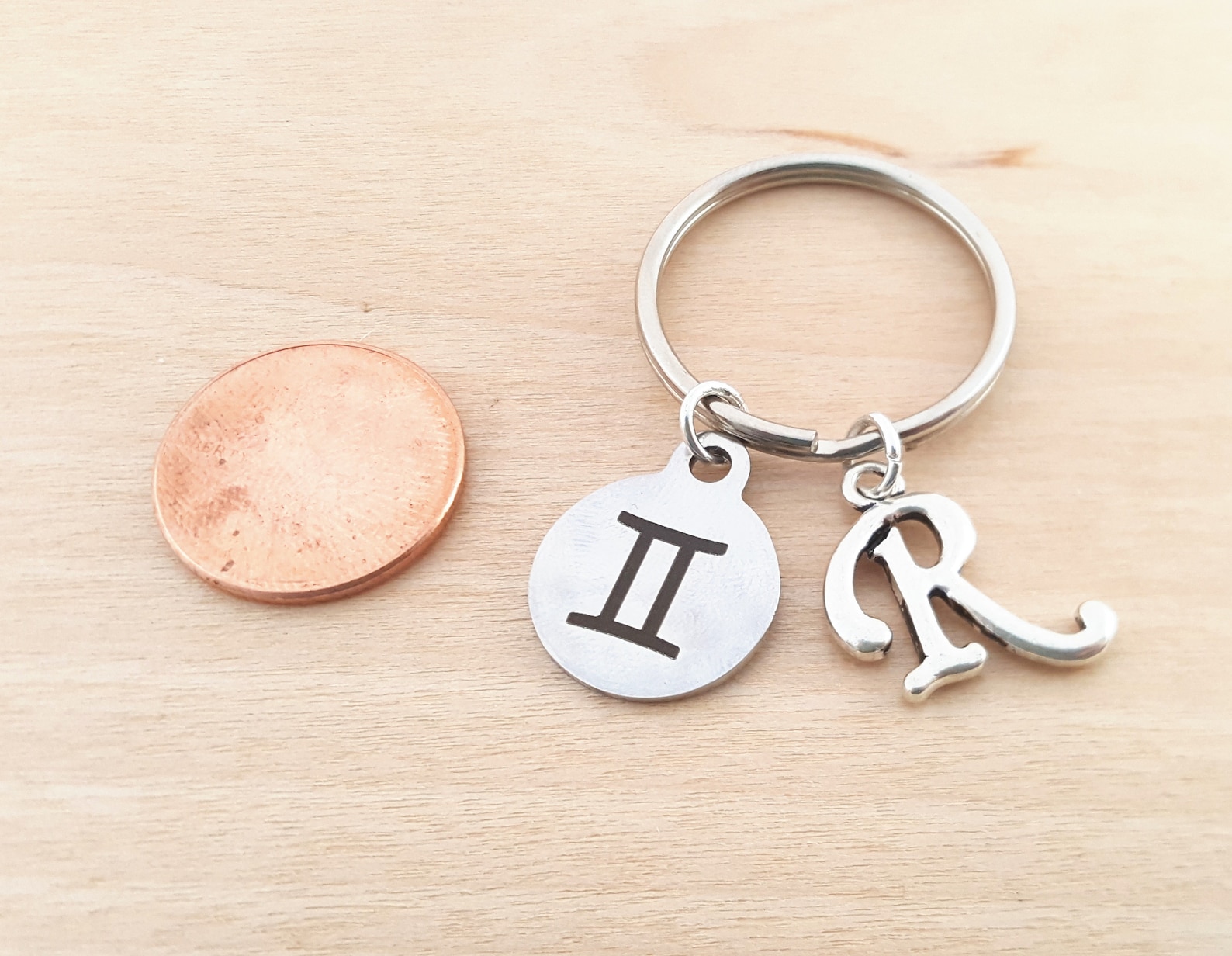 Gemini Key Chain Gemini Zodiac Key Chain Zodiac Charm | Etsy