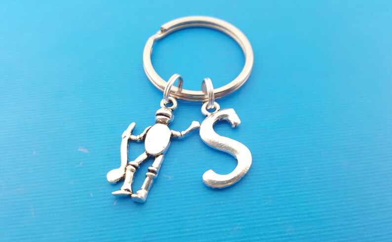 Tin Man Keychain - Personalized Initial Keychain - Personalized Gift ...