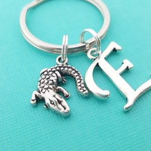 Alligator Keychain - Personalized Key Chain - Initial Key Chain ...