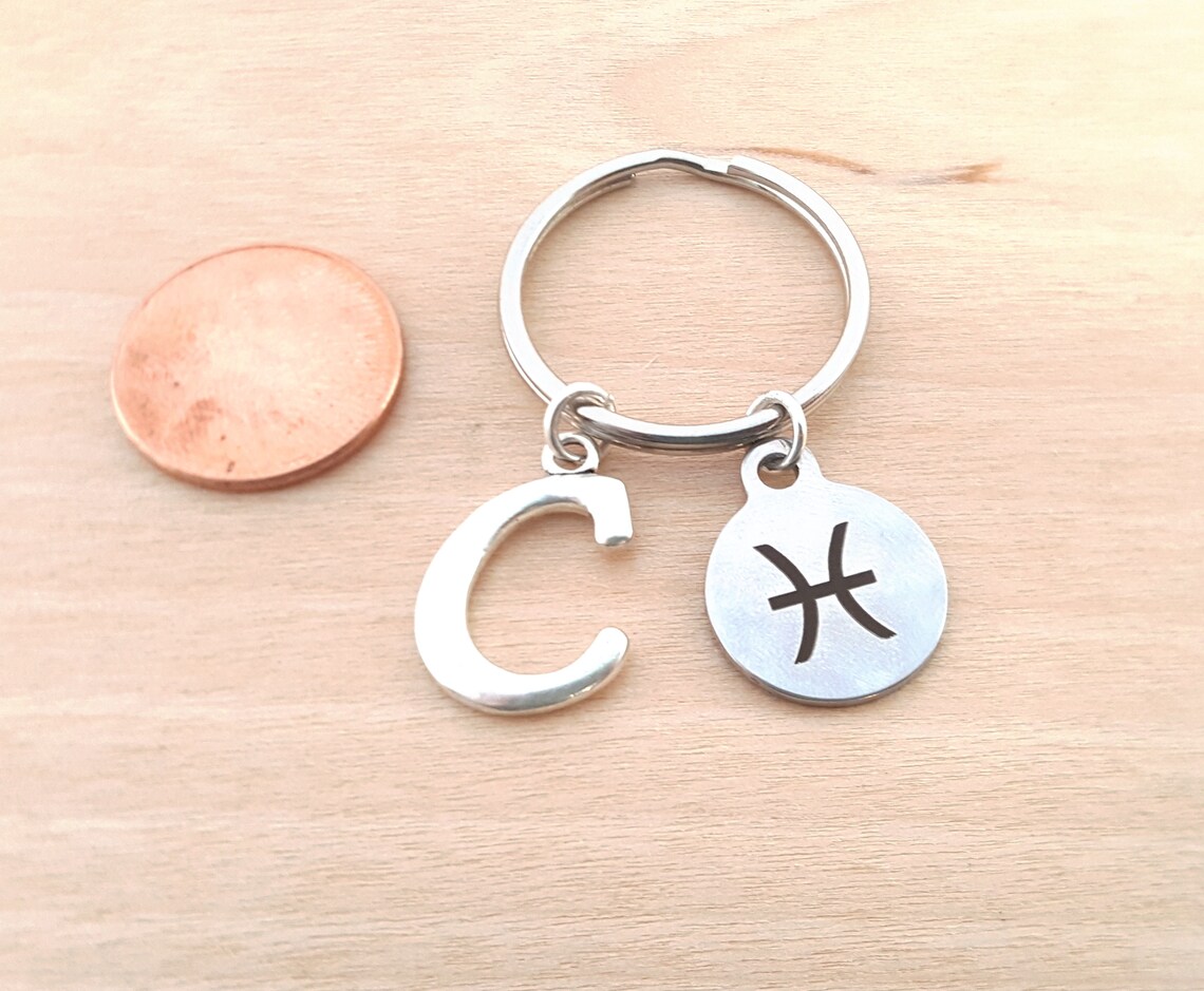 Pisces Key Chain Zodiac Key Chain Zodiac Sign - Etsy