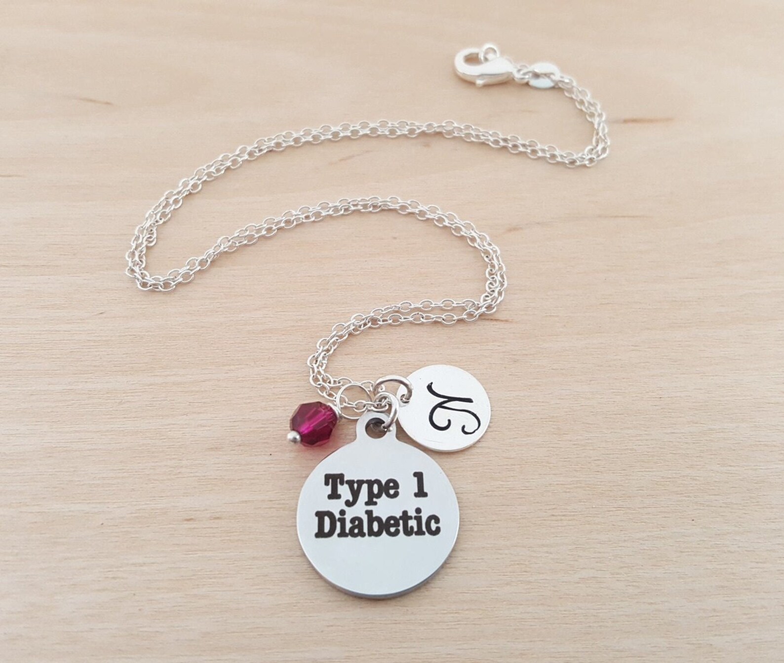 Type 1 Diabetic Medical Alert Jewelry Birthstone | Etsy