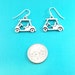 Golf Cart Earrings - Golf Earrings - Sterling Silver Earrings - Silver ...