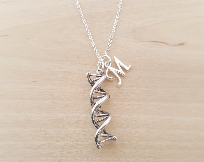 DNA Necklace DNA Charm DNA Strand Necklace Biology - Etsy