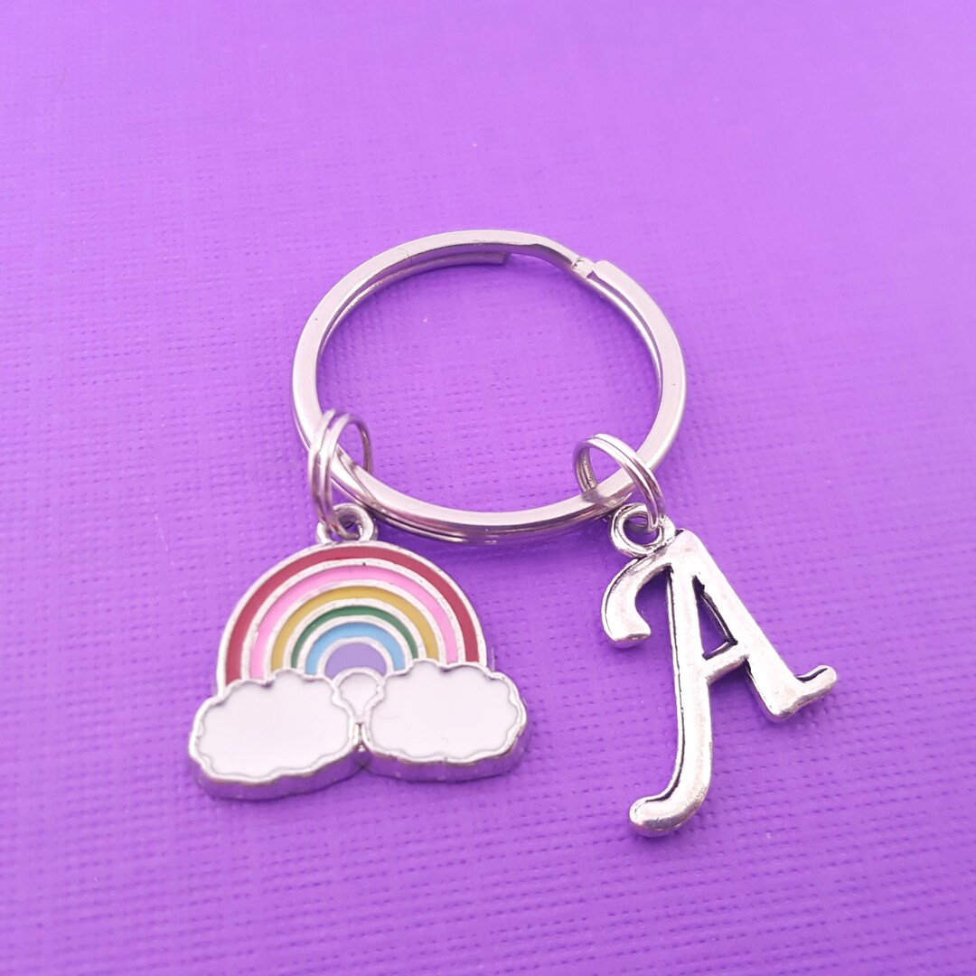 Encanto arco iris Llavero personalizado llavero inicial llavero llavero ...