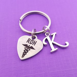 Registered Dental Hygienist Keychain - Personalized Keychain - Initial ...