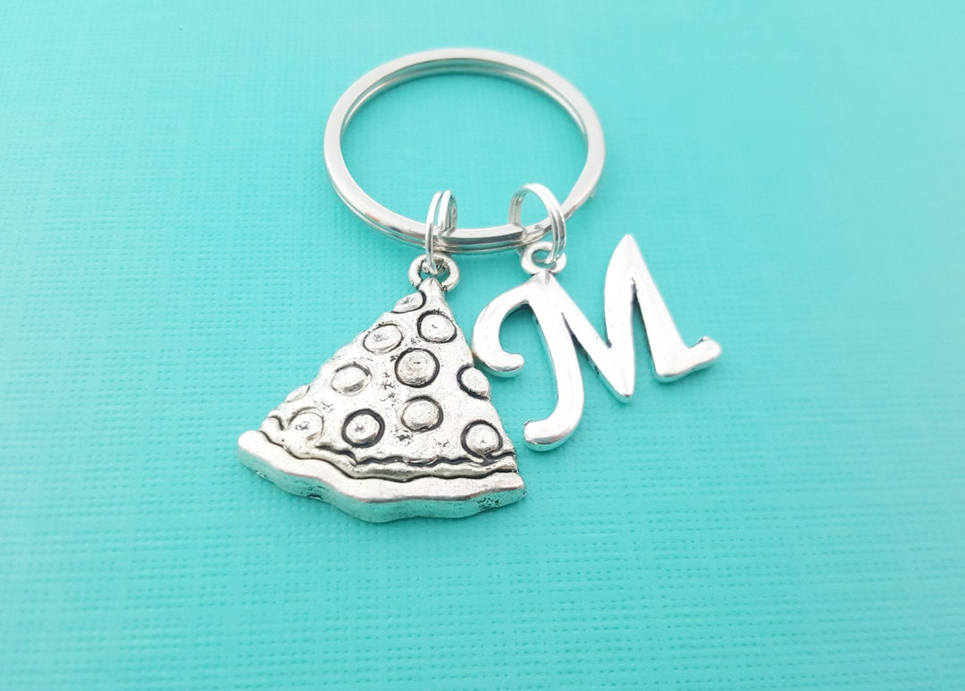 Pizza Key Chain - Food Charm- BFF Gift - Personalized Keychain ...
