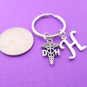 Dental Hygienist Charm - Personalized Key Chain - Initial Key Chain ...