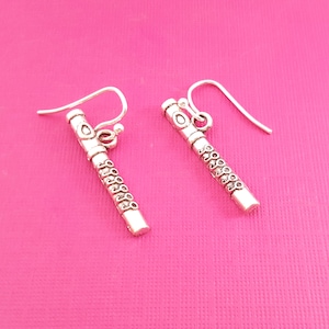Flute Earrings - Band Earrings - Flute Charms - Musician Earrings ...