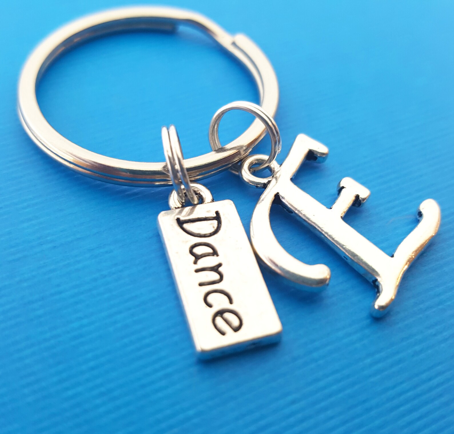 Dance Charm - Personalized Key Chain - Initial Key Chain - Dance Gift ...