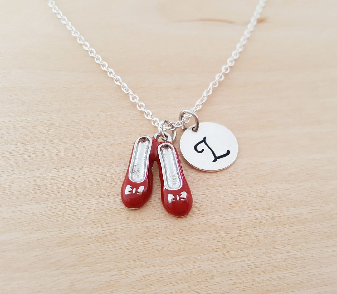 Red Ruby Slippers Charm - Dorothy Wizard of Oz Necklace - Personalized ...