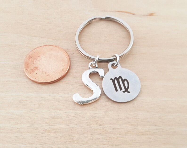 Virgo Key Chain Virgo Zodiac Key Chain Zodiac Charm | Etsy