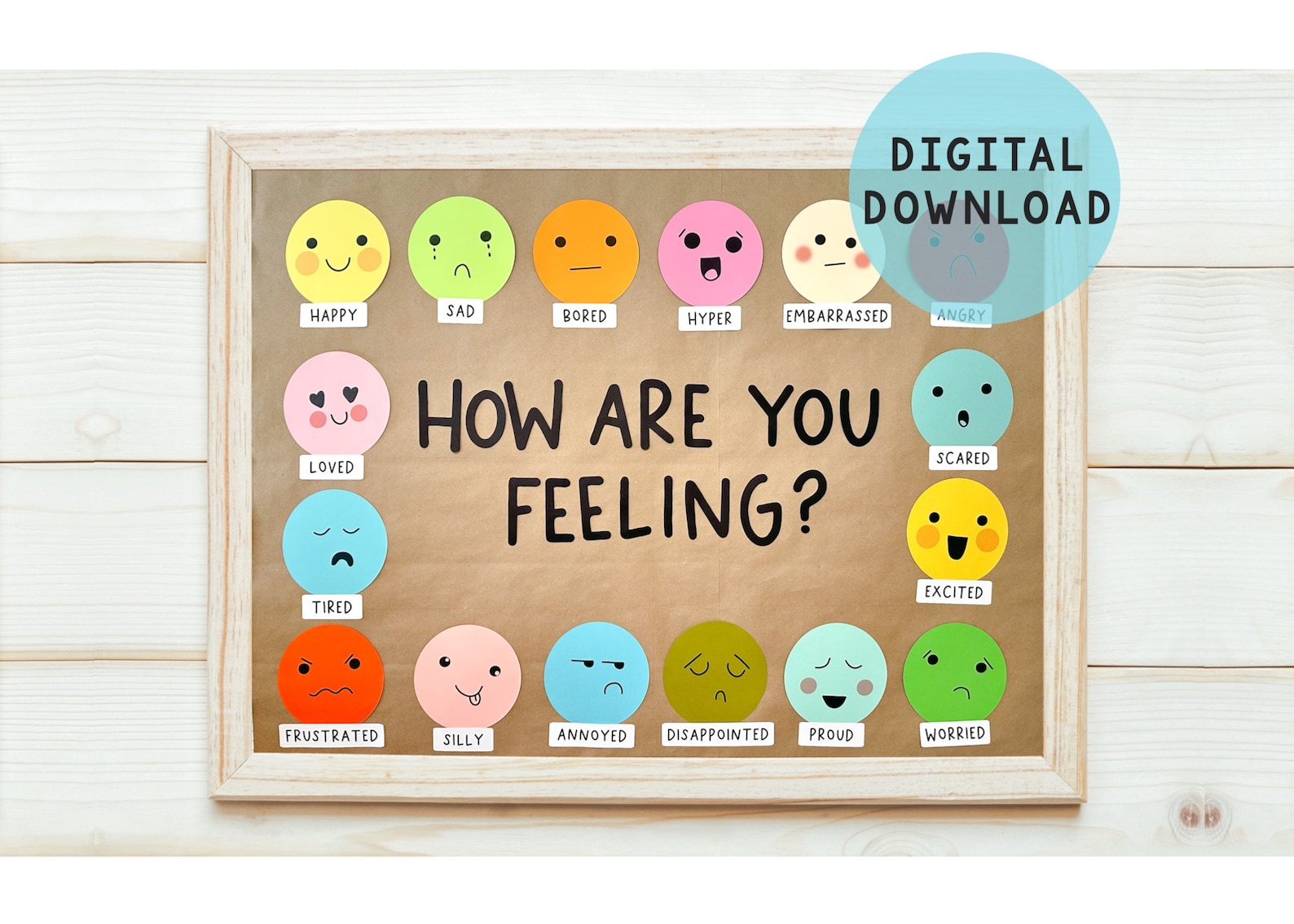 How Are You Feeling SEL Bulletin Board Digital Download, Social ...