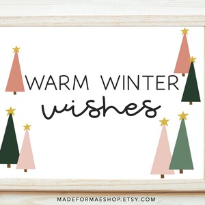 Happy Holidays Bulletin Board Kit Teacher Premade Cutout Set, Christmas ...