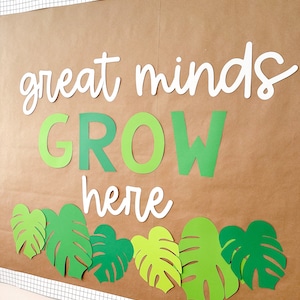 Great Minds Grow Here Bulletin Board Teacher Premade Cutout Set ...