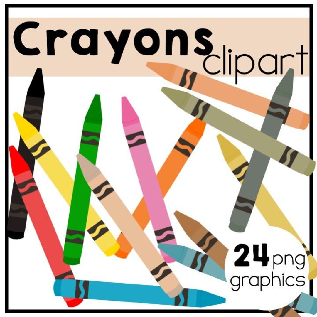 Crayon Clipart | Neutral Boho & Classic Colors | Instant Download - Etsy