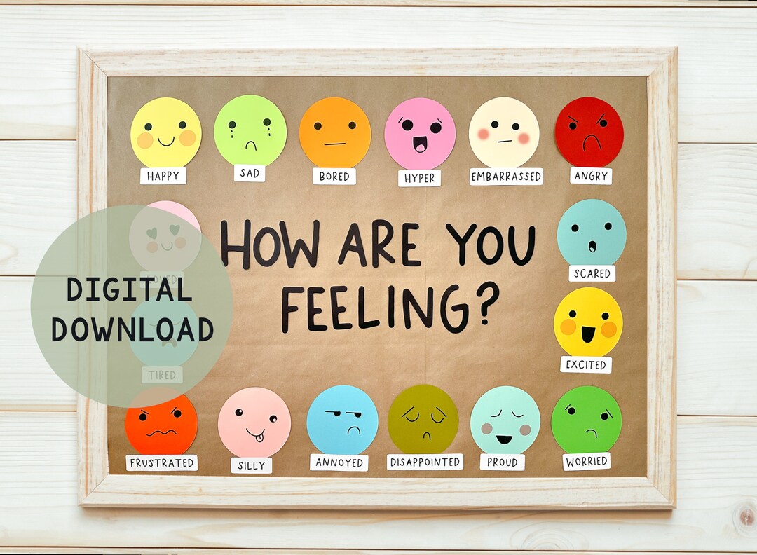 How Are You Feeling SEL Bulletin Board Digital Download, Social ...