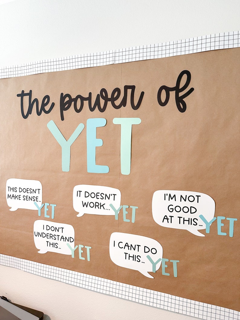 The Power of yet Growth Mindset Bulletin Board Digital - Etsy