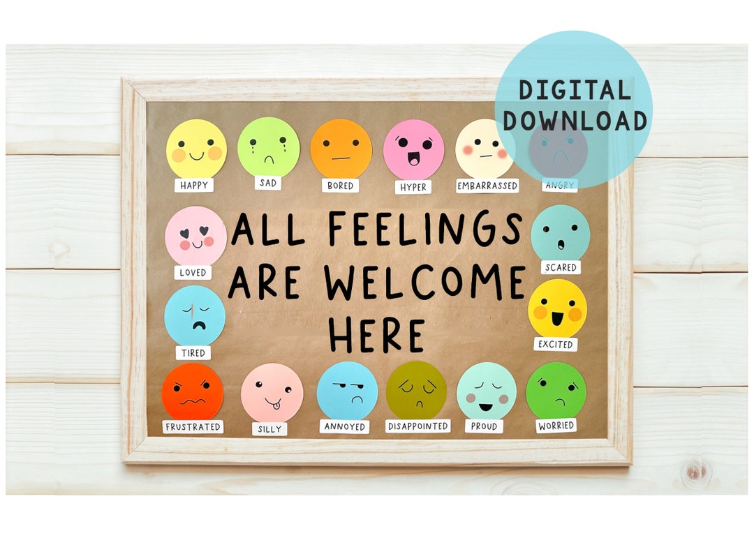 All Feelings Are Welcome Here SEL Bulletin Board | Digital Download ...