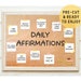 Daily Affirmation Bulletin Board Teacher Premade Cutout Set ...