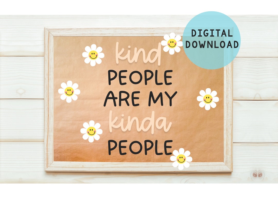 Kind People Are My Kinda People Bulletin Board Door Kit | Digital ...