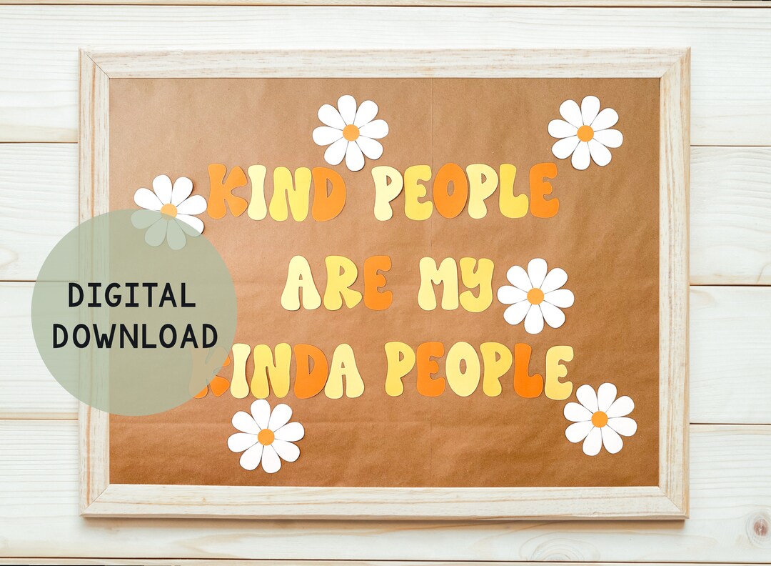 Kind People Are My Kinda People Bulletin Board Digital - Etsy
