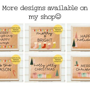 Merry and Bright Holiday Bulletin Board Kit Teacher Premade Cutout Set ...