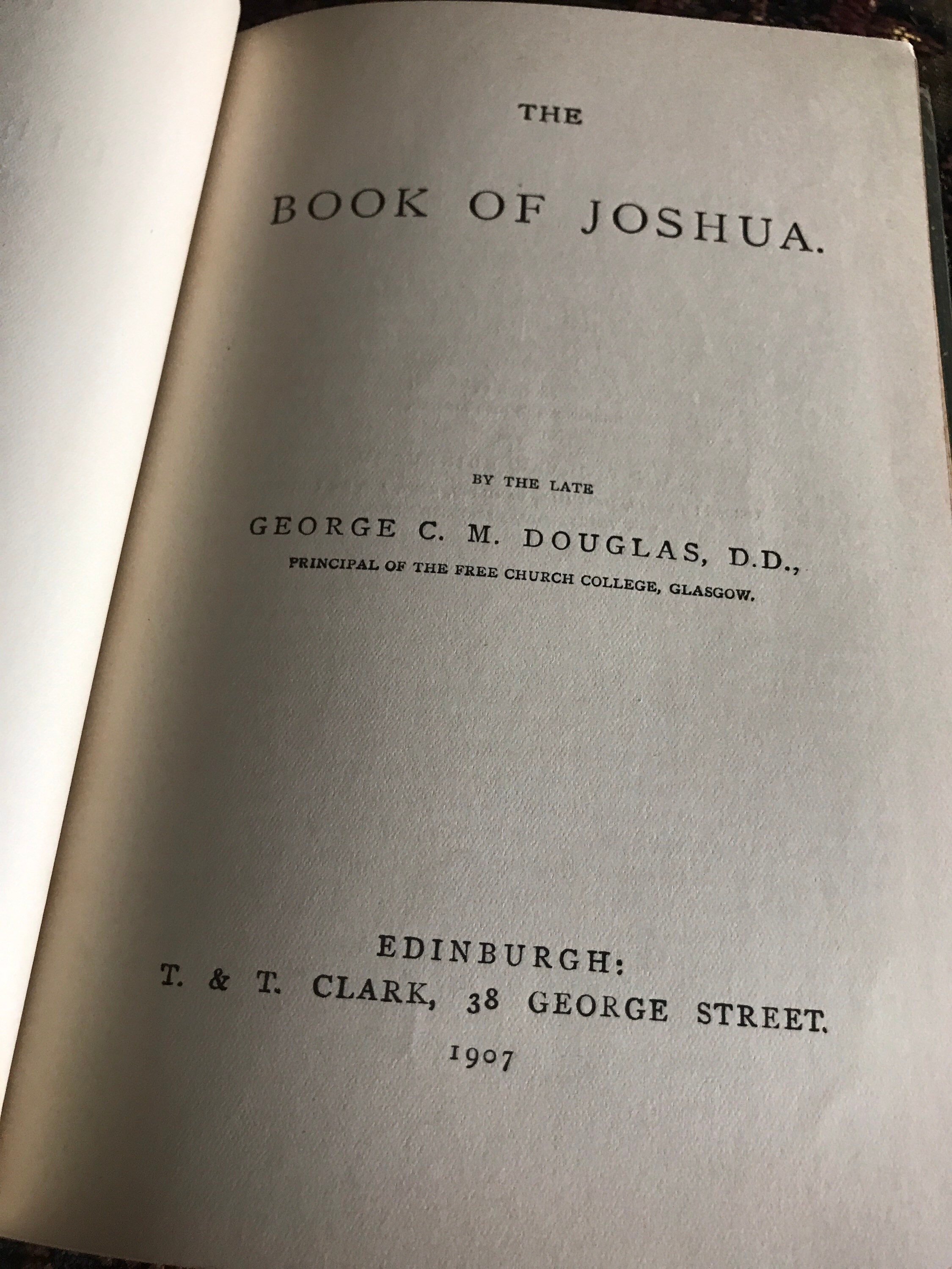 Joshua Reverend Robert Douglas D.D. edited by Marcus Dods - Etsy