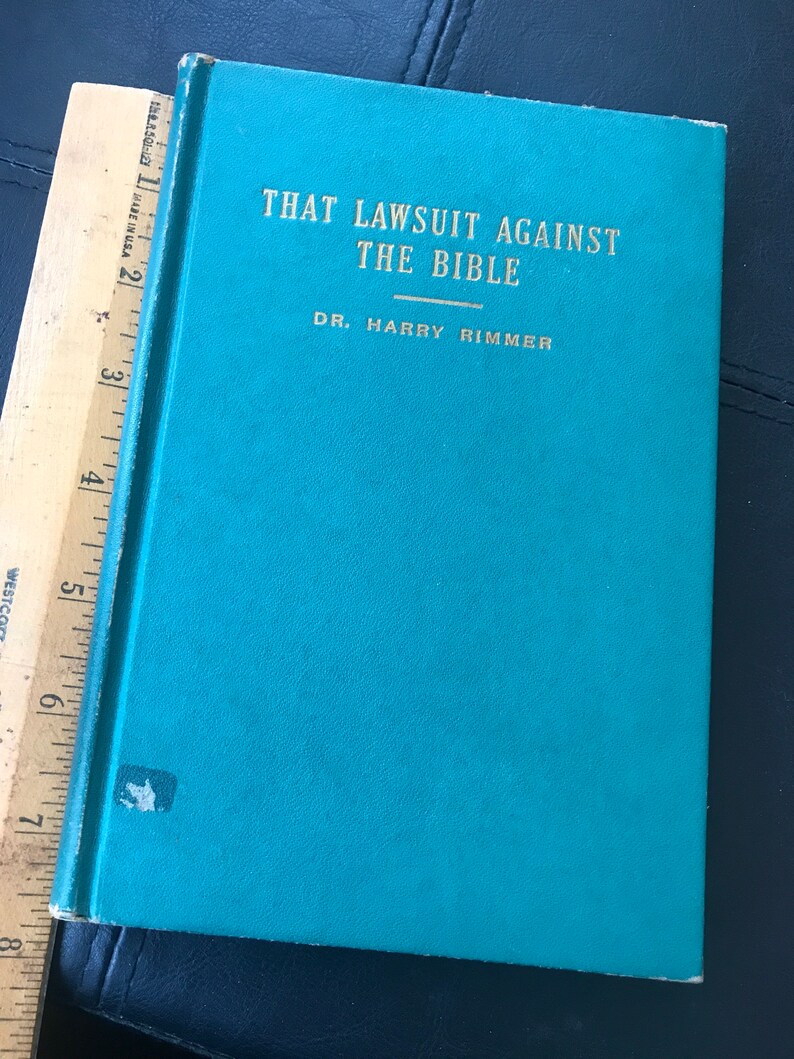 The Lawsuit Against the Bible Dr. Harry Rimmer 1944 - Etsy