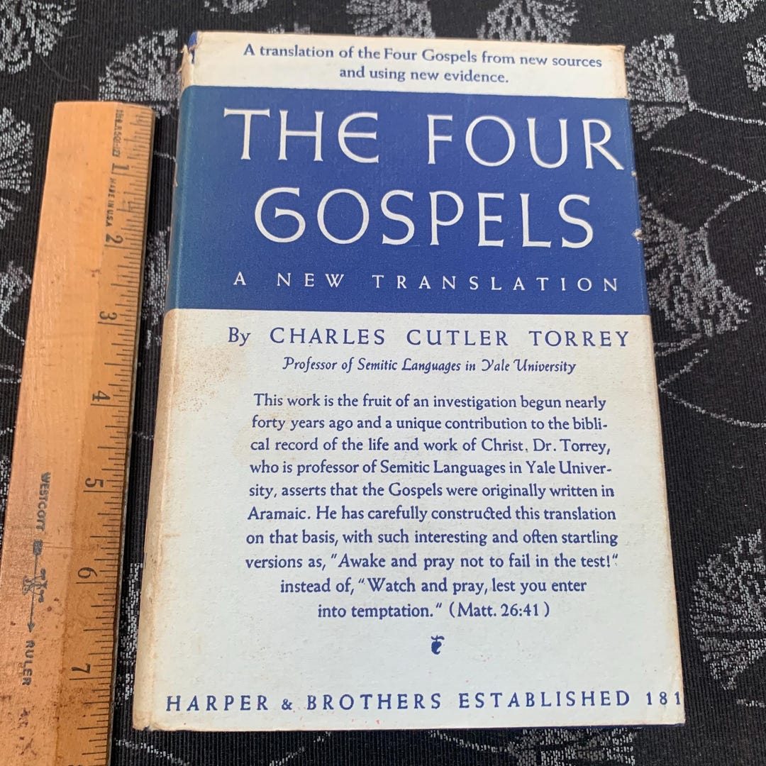 The Four Gospels, Charles Cutler Torrey, 1933 - Etsy