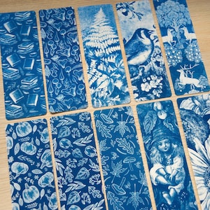 Cyanotype Stencils, Cyanotype Bookmarks, Autumn Bookmarks, Cyanotype ...