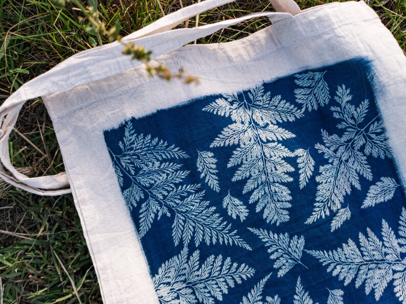 Cyanotype Fabric Kit, Diy Solar Printing Kit, Cyanotype Tote Bag ...