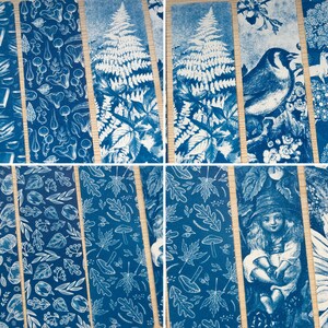 Cyanotype Stencils, Cyanotype Bookmarks, Autumn Bookmarks, Cyanotype ...