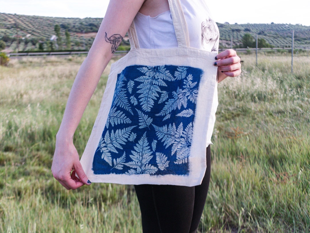 Cyanotype Fabric Kit, Diy Solar Printing Kit, Cyanotype Tote Bag ...