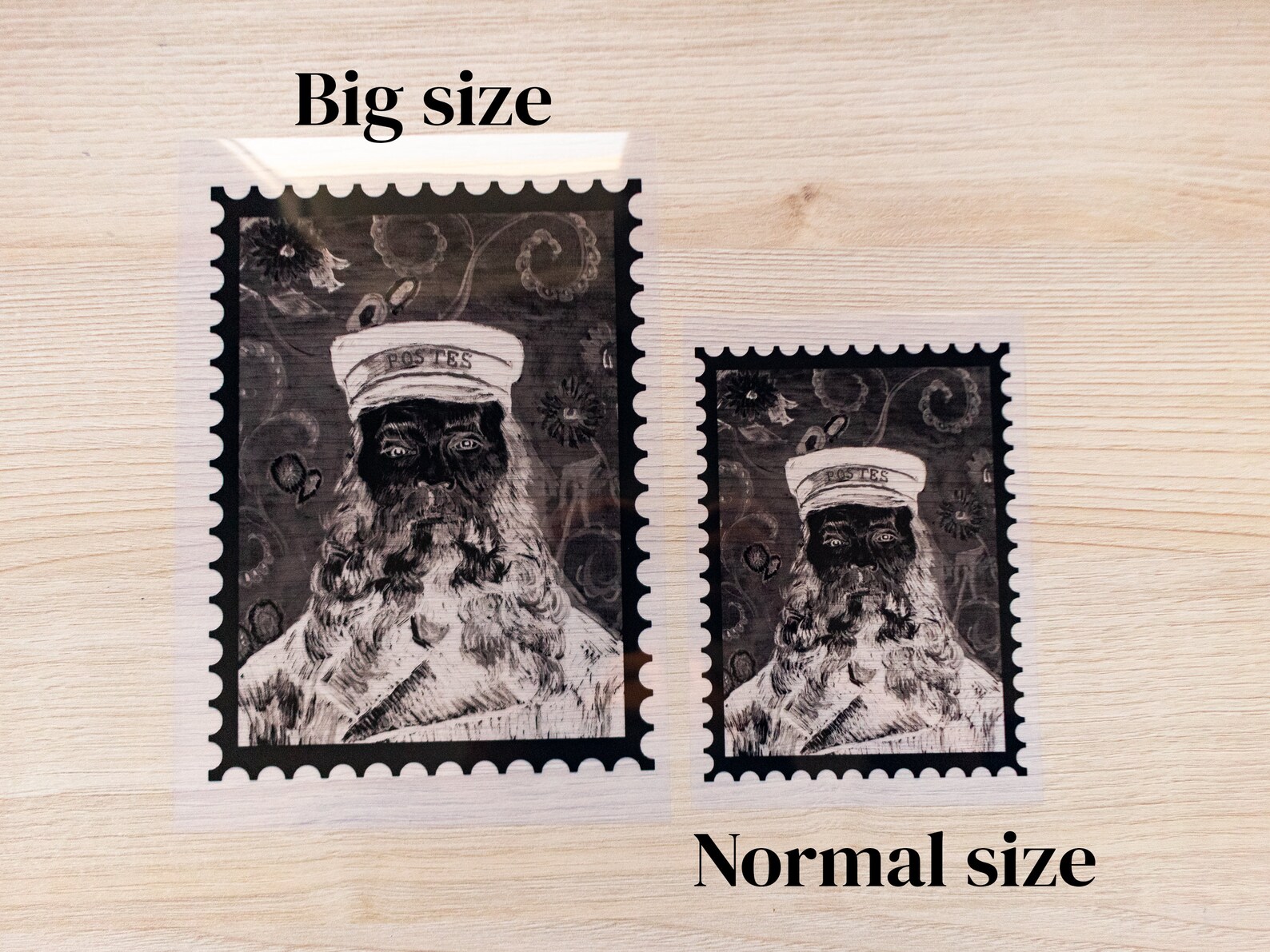 Cat & Van Gogh Postal Stamp Cyanotype Stencils | Vintage Art Sun Print ...