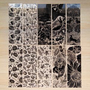 Cyanotype Stencils, Cyanotype Bookmarks, Autumn Bookmarks, Cyanotype ...