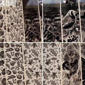 Cyanotype Stencils, Cyanotype Bookmarks, Autumn Bookmarks, Cyanotype ...